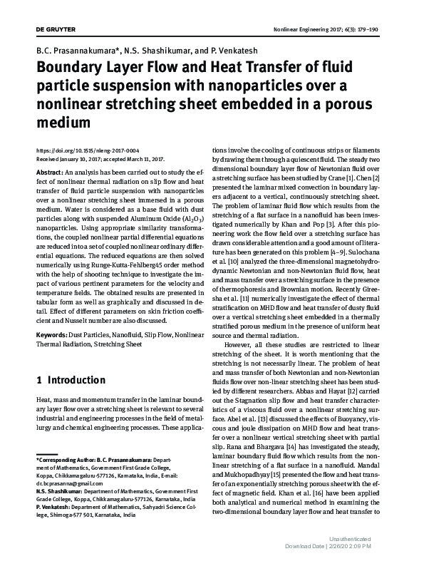 (PDF) Boundary Layer Flow and Heat Transfer of fluid particle suspension with nanoparticles over ...
