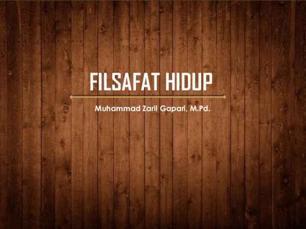 (PDF) Filsafat Hidup