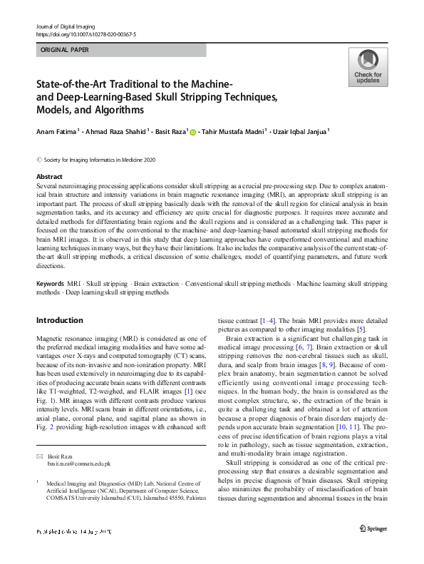 (PDF) State-of-the-Art Traditional to the Machine- and Deep-Learning-Based Skull Stripping ...