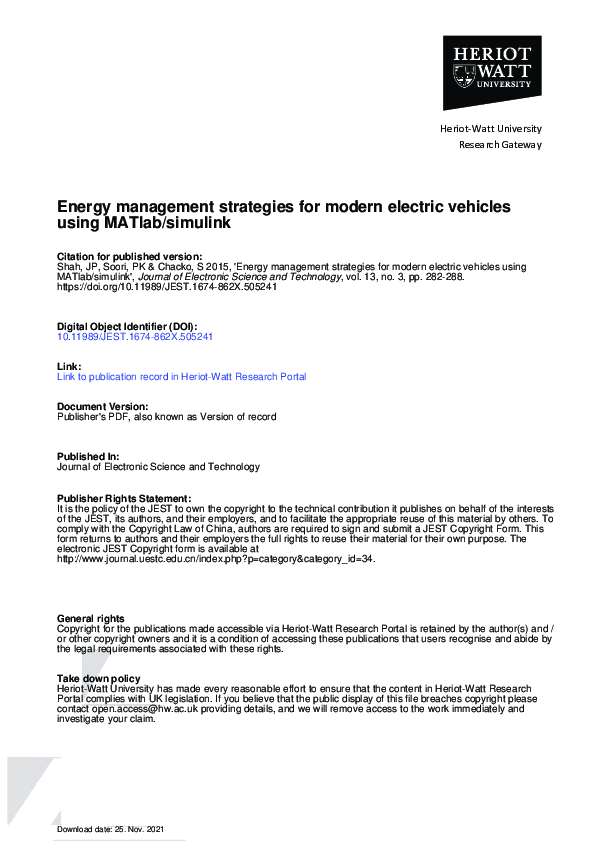 (PDF) Energy Management Strategies for Modern Electric Vehicles Using ...