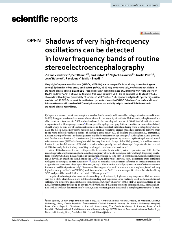 (PDF) Shadows of very high-frequency oscillations can be detected in lower frequency bands of ...