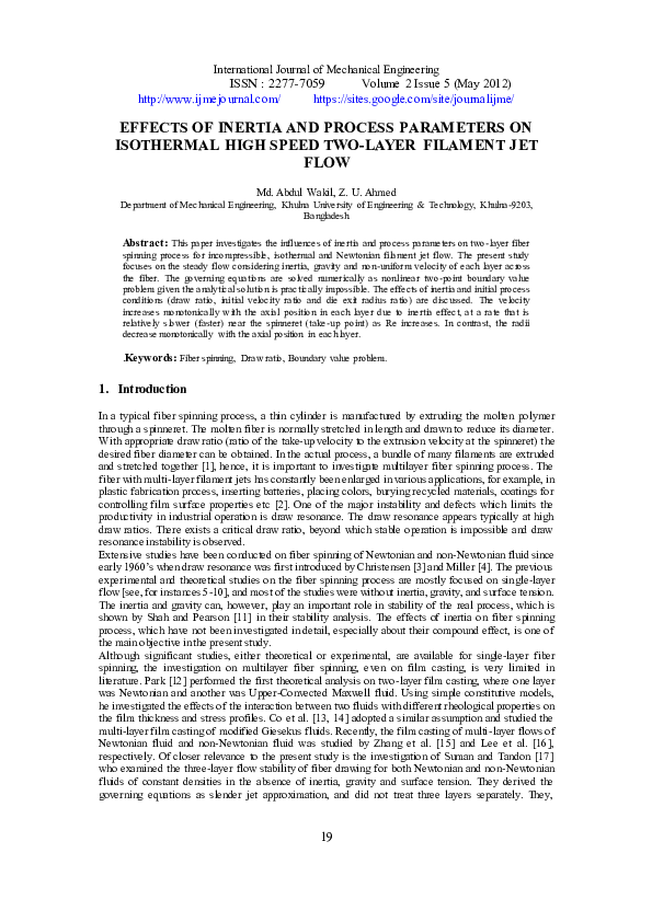 (PDF) Effects of Inertia and Process Parameters on Isothermal High ...