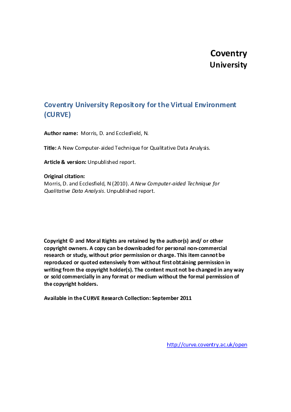 (PDF) A new computer-aided technique for qualitative document analysis