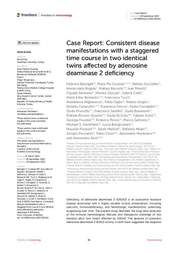 (PDF) DADA2 Deficiency in Identical Twins: A Case Study