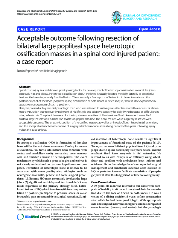 (PDF) Acceptable outcome following resection of bilateral large ...