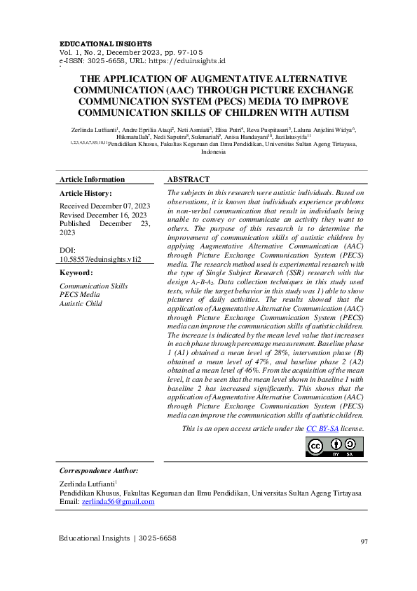 (PDF) The Application of Augmentative Alternative Communication (AAC ...