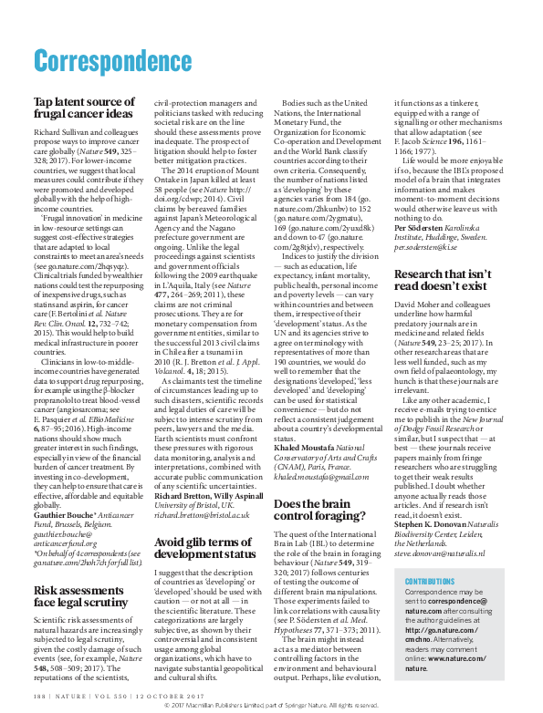 (PDF) Brain modelling: Does the brain control foraging?