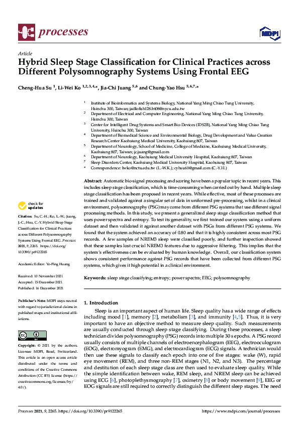 (PDF) Hybrid Sleep Stage Classification for Clinical Practices across Different Polysomnography ...