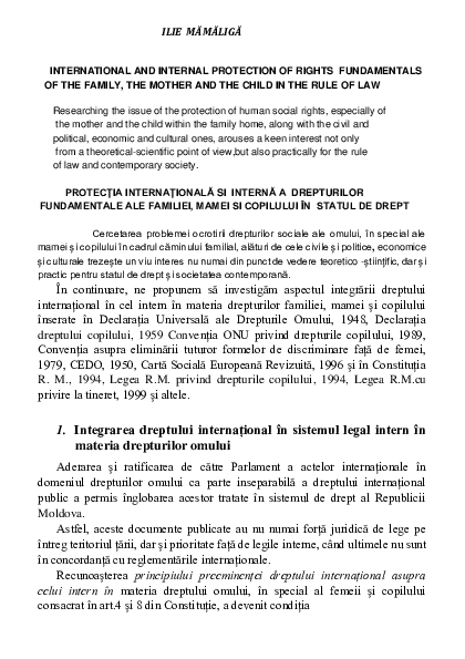 (PDF) INTERNATIONAL AND INTERNAL PROTECTION OF RIGHTS FUNDAMENTALS