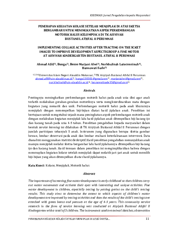 (PDF) Penerapan Kegiatan Kolase Setelah Menjiplak DI Atas Sketsa ...