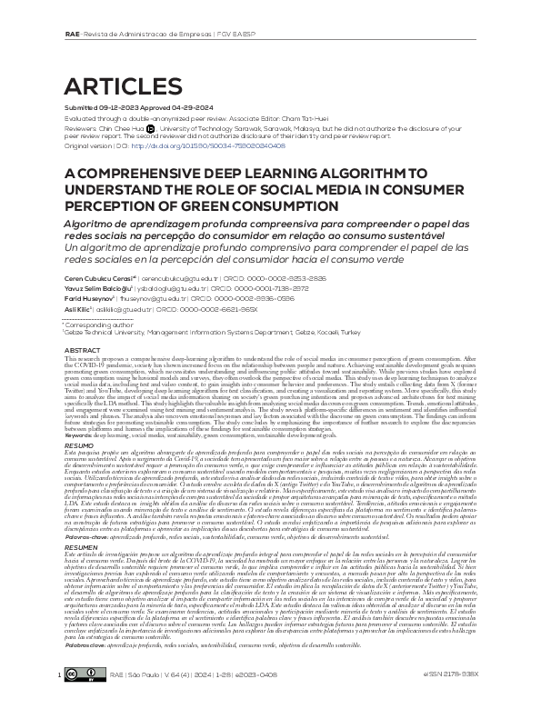 Pdf A Comprehensive Deep Learning Algorithm To Understand The Role Of Social Media In Consumer