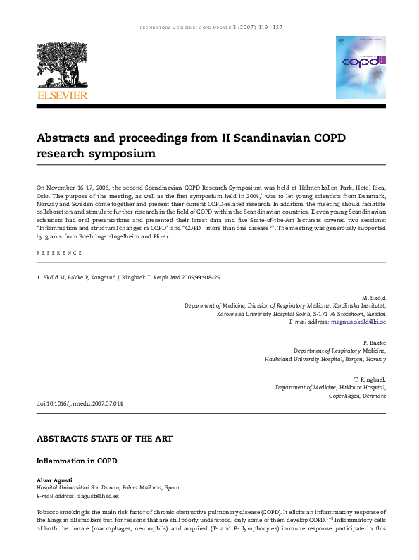 (PDF) Abstracts and proceedings from II Scandinavian COPD research ...
