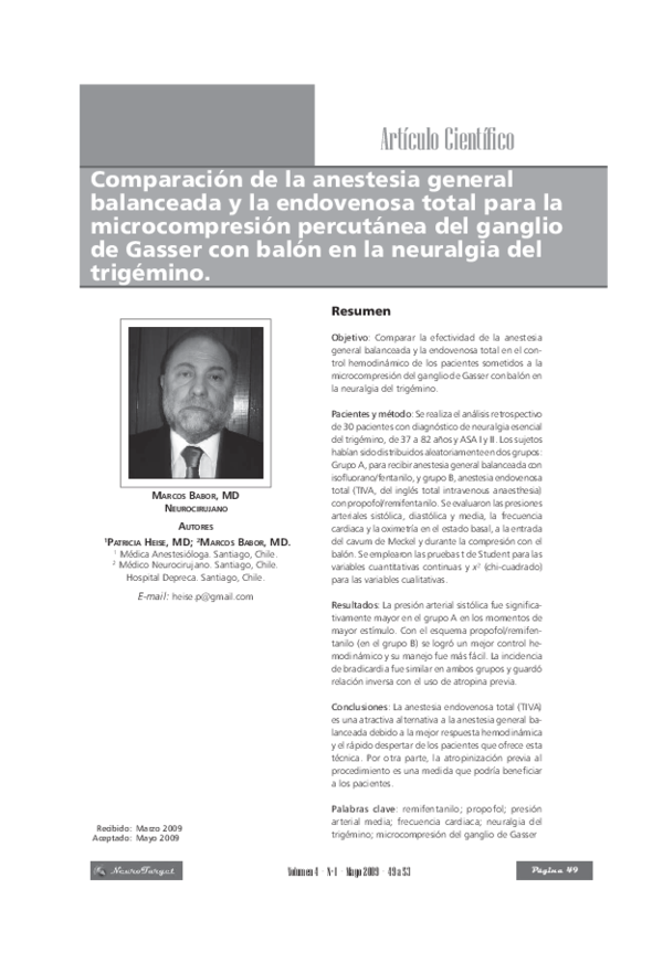 (PDF) Comparison of balanced general anesthesia and total intravenous ...