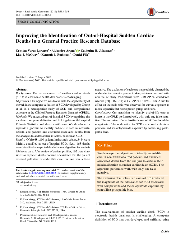 (PDF) Improving the Identification of Out-of-Hospital Sudden Cardiac ...