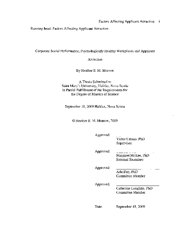 (PDF) Factors affecting applicant attraction