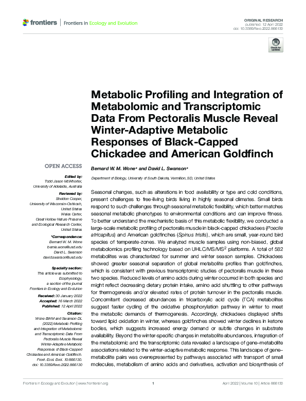 (PDF) Metabolic Profiling and Integration of Metabolomic and ...