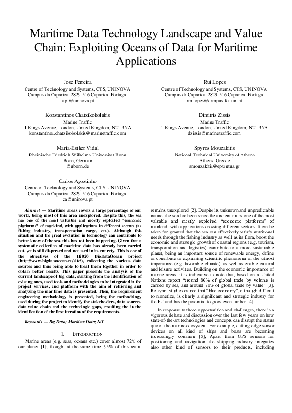 (PDF) Maritime Data Technology Landscape and Value Chain: Exploiting ...