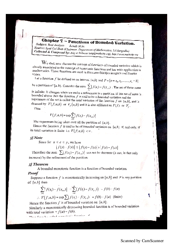 (PDF) Real analysis notes for the students helping material part-2