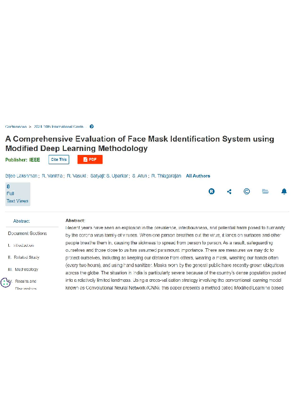 (PDF) A Comprehensive Evaluation of Face Mask Identification System using Modified Deep Learning ...