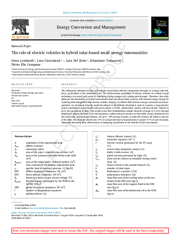 (PDF) The role of electric vehicles in hybrid solar-based small energy ...