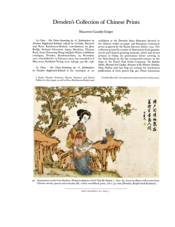 (PDF) Dresden's Collection of Chinese Prints