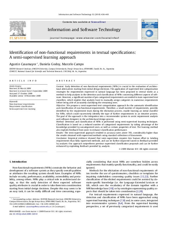 (PDF) Identification of non-functional requirements in textual specifications: A semi-supervised ...
