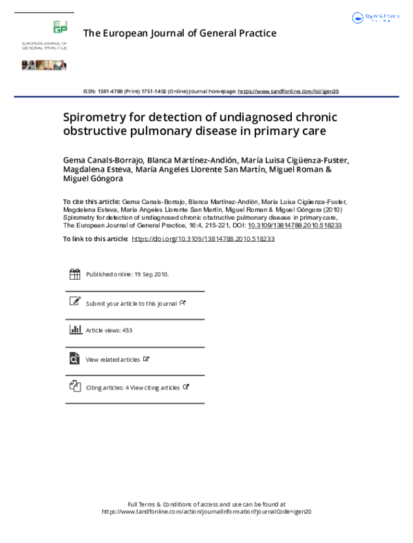 (PDF) Spirometry for detection of undiagnosed chronic obstructive pulmonary disease in primary ...