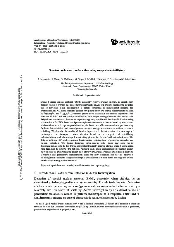 (PDF) Spectroscopic neutron detection using composite scintillators