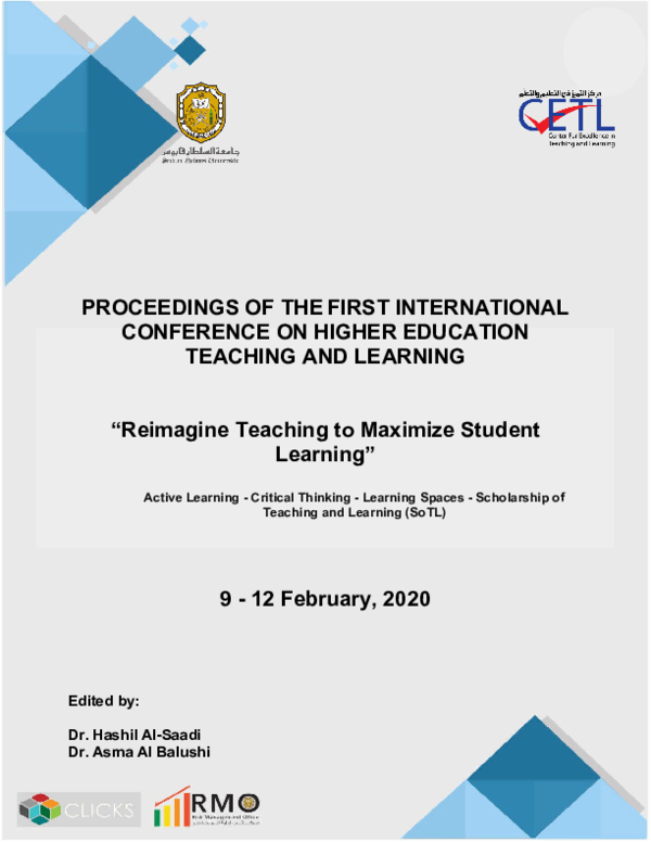 (PDF) PROCEEDINGS OF THE FIRST INTERNATIONAL CONFERENCE ON HIGHER ...