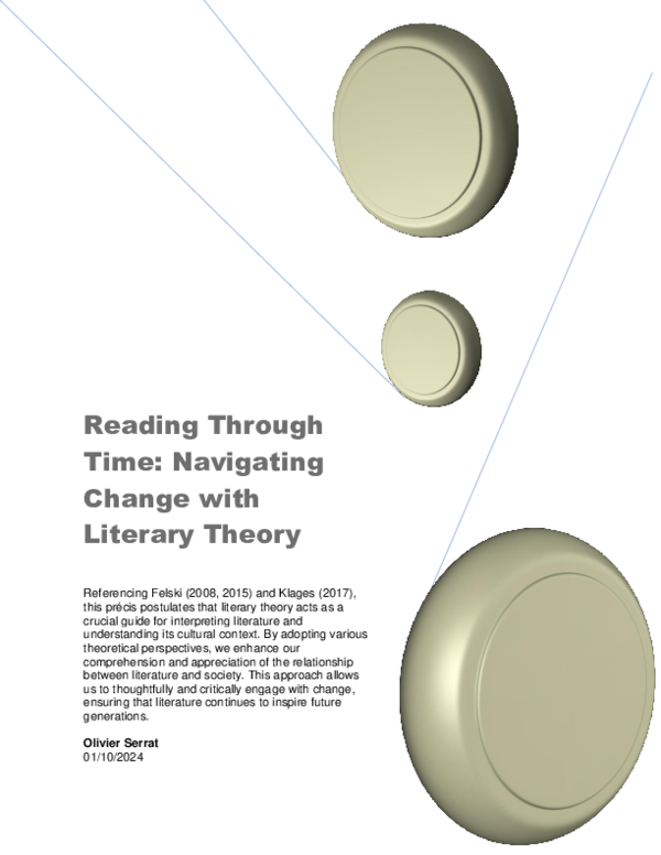 (PDF) Reading Through Time: Navigating Change with Literary Theory
