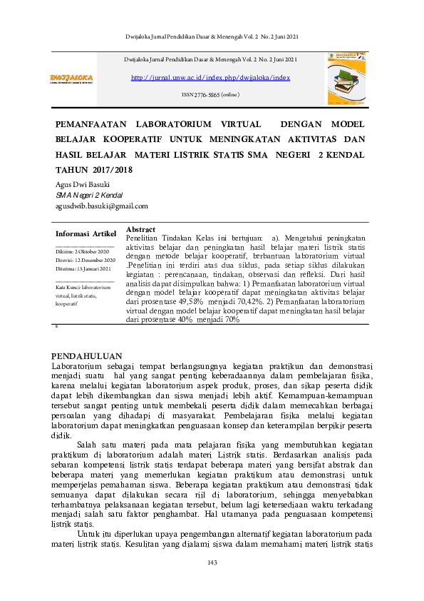 (PDF) Pemanfaatan Laboratorium Virtual Dengan Model Belajar Kooperatif ...