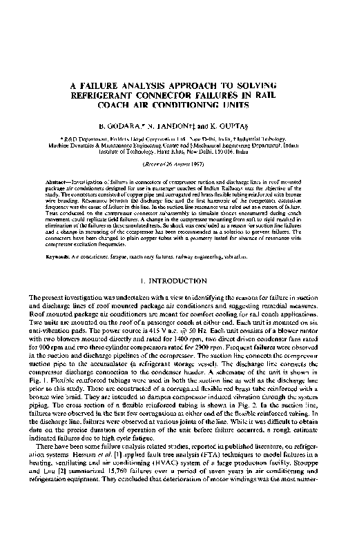 (PDF) A failure analysis approach to solving refrigerant connector failures in rail coach air ...