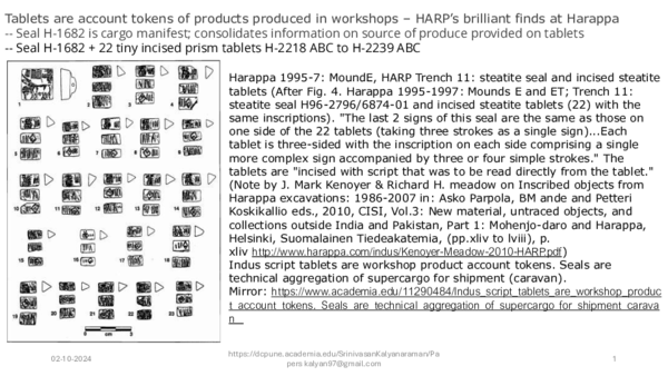 (PDF) Tablets are account tokens of products produced in workshops – HARP’s brilliant finds at ...