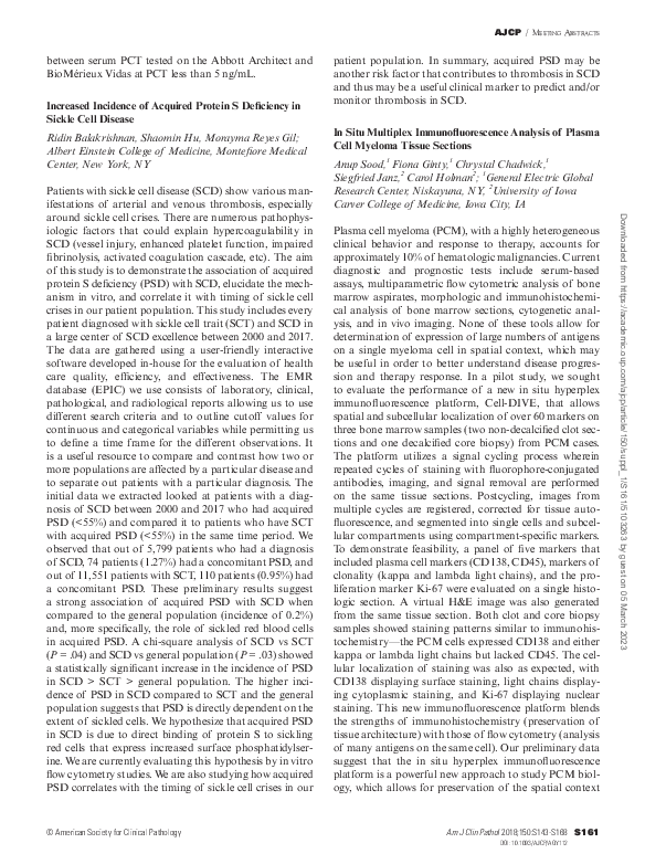 (PDF) In Situ Multiplex Immunofluorescence Analysis of Plasma Cell Myeloma Tissue Sections