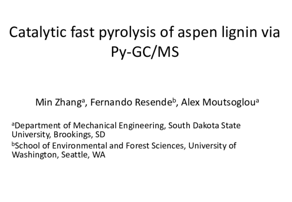 (PDF) Catalytic fast pyrolysis of aspen lignin via Py-GC/MS | Fernando ...
