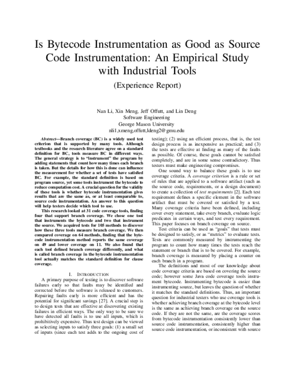 (PDF) Is bytecode instrumentation as good as source code ...