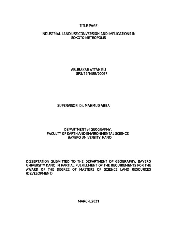 (PDF) Conversion of Land uses -After External