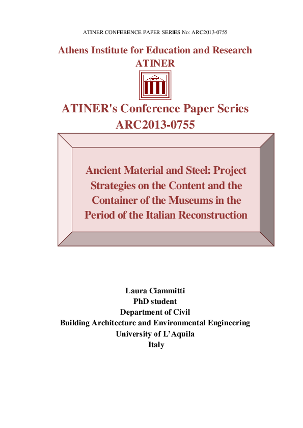 (PDF) ATINER's Conference Paper Series ARC2013-0755