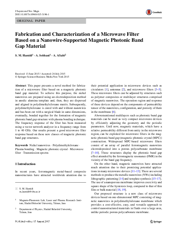 (PDF) Fabrication and characterization of microwave phase shifter in ...