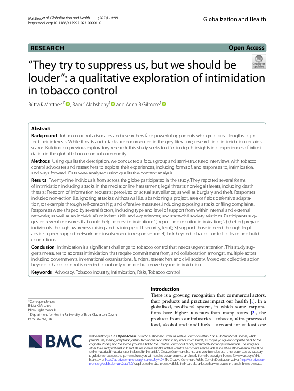 (PDF) “They try to suppress us, but we should be louder”: a qualitative ...