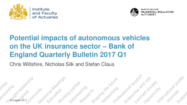 (PDF) Potential impacts of autonomous vehicles on the UK insurance sector