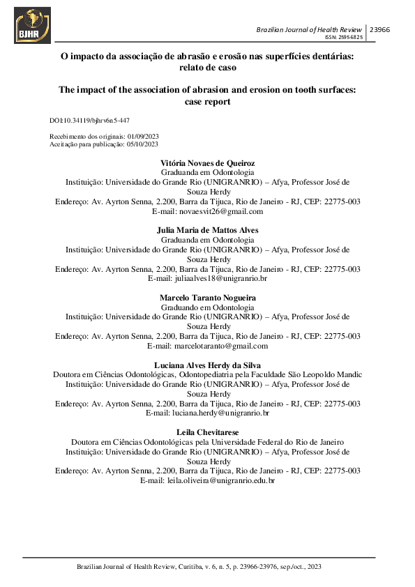 (PDF) O impacto da associação de abrasão e erosão nas superfícies ...