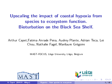 (PDF) Upscaling the impact of coastal hypoxia from species to ecosystem ...