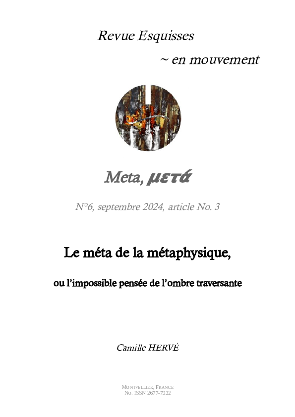 (PDF) Le meta de la metaphysique ou l'impossible pensée de l'ombre ...