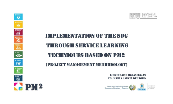 (PDF) Implementation of the Ods Through Service Learning Techniques Based on PM2 (Project ...