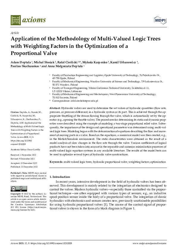 (PDF) Application of the Methodology of Multi-Valued Logic Trees with ...
