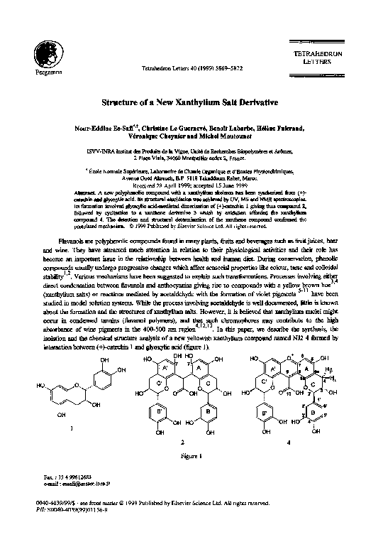 (PDF) Structure of a new xanthylium salt derivative