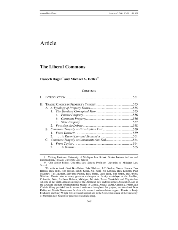 (PDF) The Liberal Commons