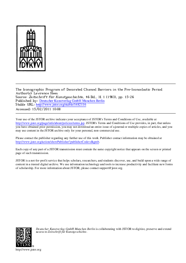(PDF) The Iconographic Program of Decorated Chancel Barriers in the Pre ...