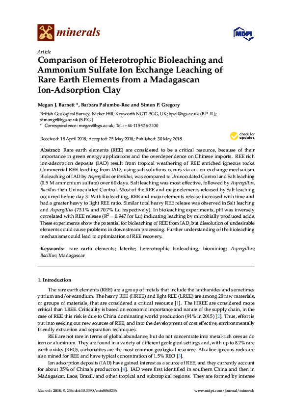 (PDF) Comparison of Heterotrophic Bioleaching and Ammonium Sulfate Ion ...